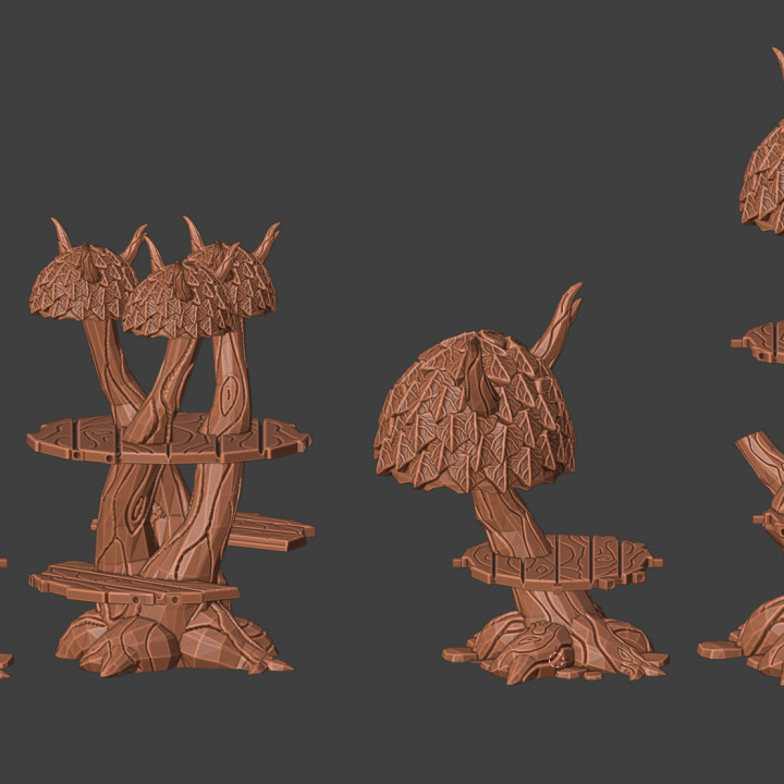 3D Printable Modular tree platforms by RFIPRINTS