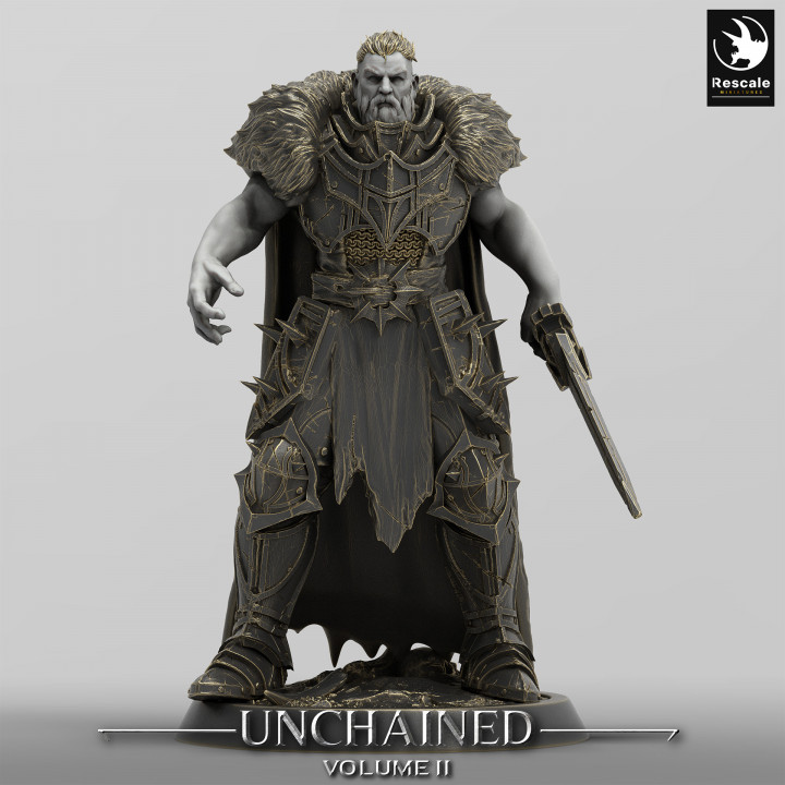 3D Printable Unchained Commander Idle by Rescale Miniatures