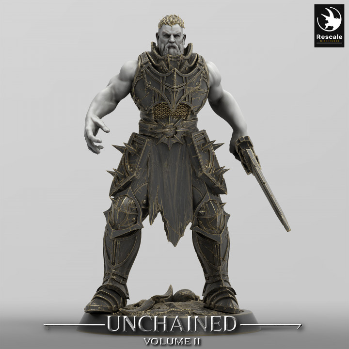 3D Printable Unchained Commander Idle by Rescale Miniatures