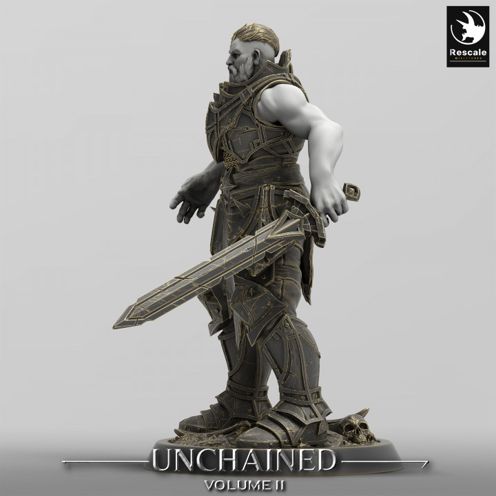 3D Printable Unchained Commander Idle by Rescale Miniatures