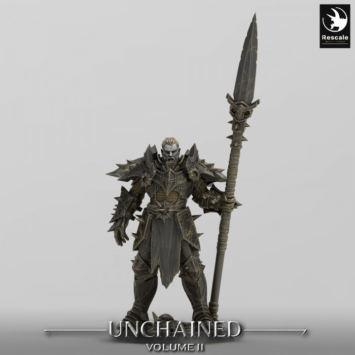 3D Printable Unchained Commander Stance B by Rescale Miniatures