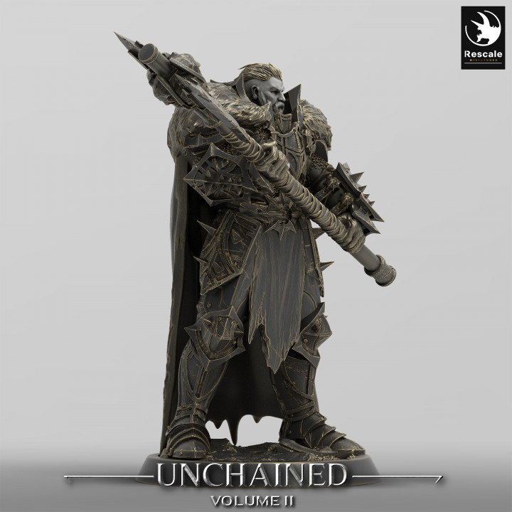 3D Printable Unchained Commander Strong by Rescale Miniatures
