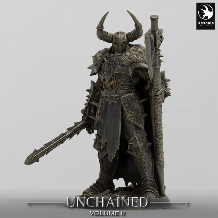 3D Printable Unchained Commander Taunt by Rescale Miniatures