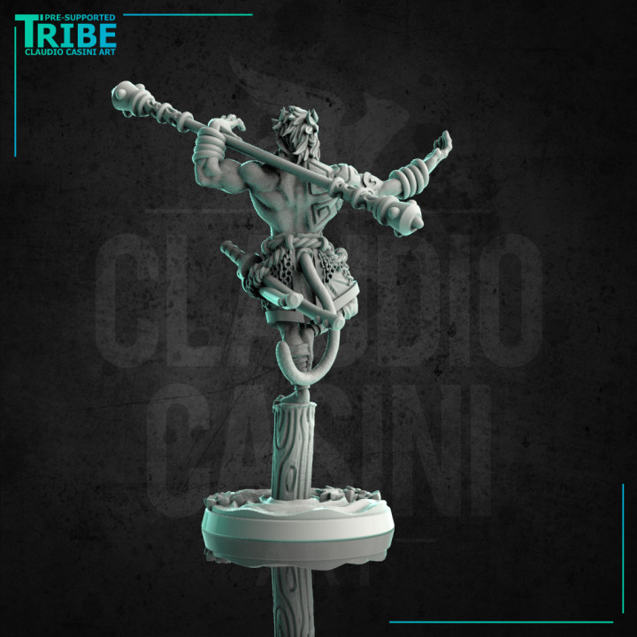 3D Printable (L 0031) Male Monkey King monkey folk ape man shaolin monk ...