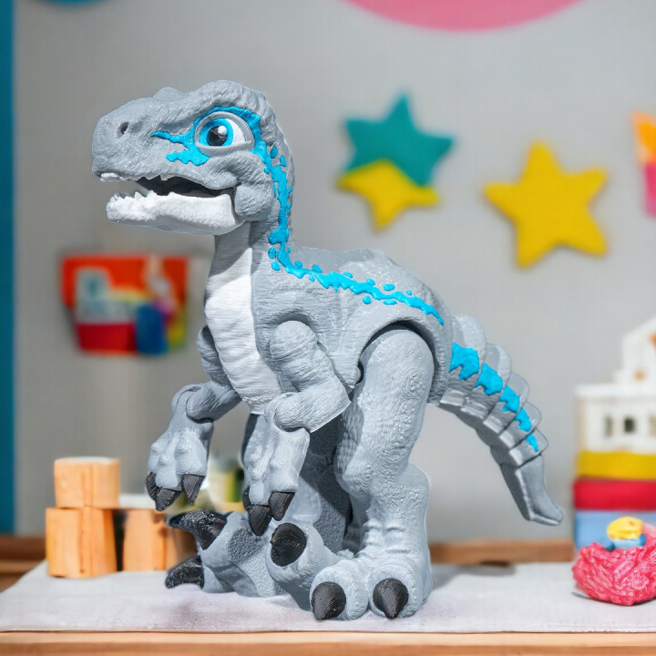 3D Printable Articulated Veloci-Raptor by Stlflix