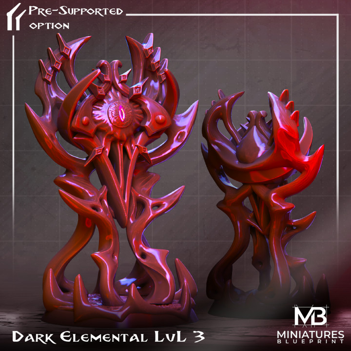 3D Printable Dark Elementals PACK by Miniatures Blueprint