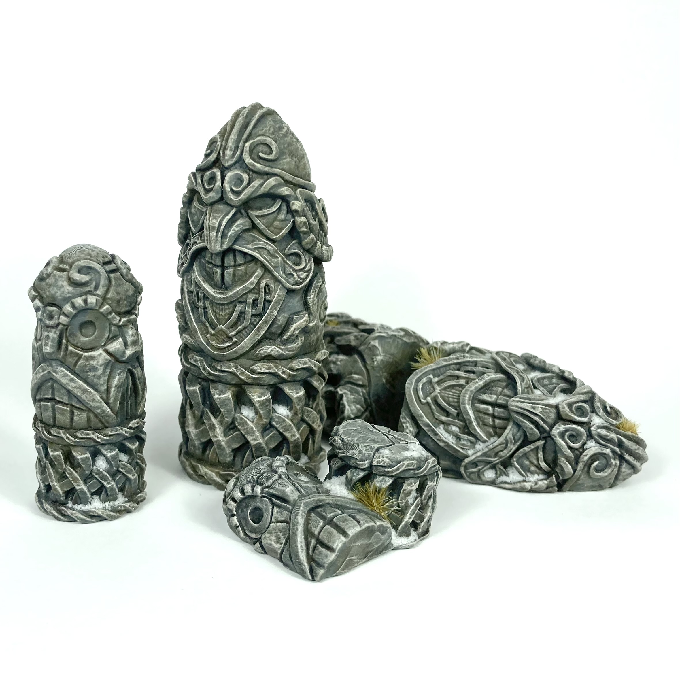 3D Printable Dwarven Stone Idols (The Quest for Goldvein) by Artisan Guild