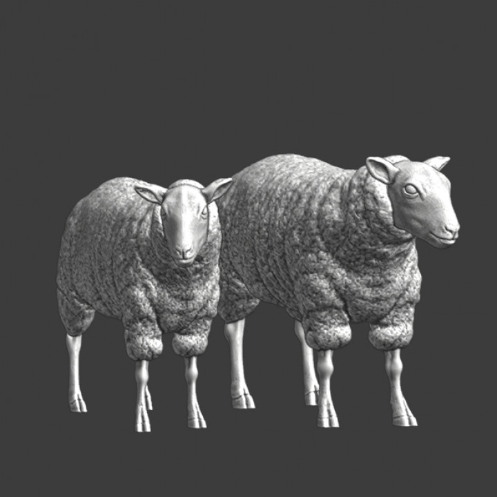 3D Printable Wargaming props - Sheep by Northern Crusades Miniatures