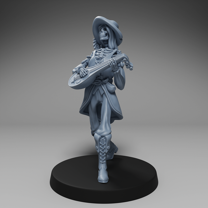 3D Printable Skeleton Bard Musician by Built Bird