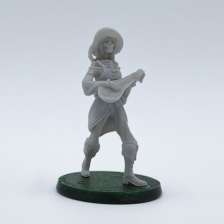 3D Printable Skeleton Bard Musician by Built Bird