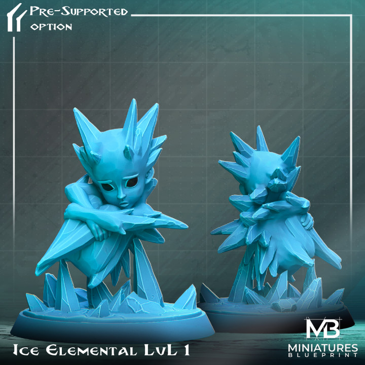3D Printable Ice Elementals PACK by Miniatures Blueprint