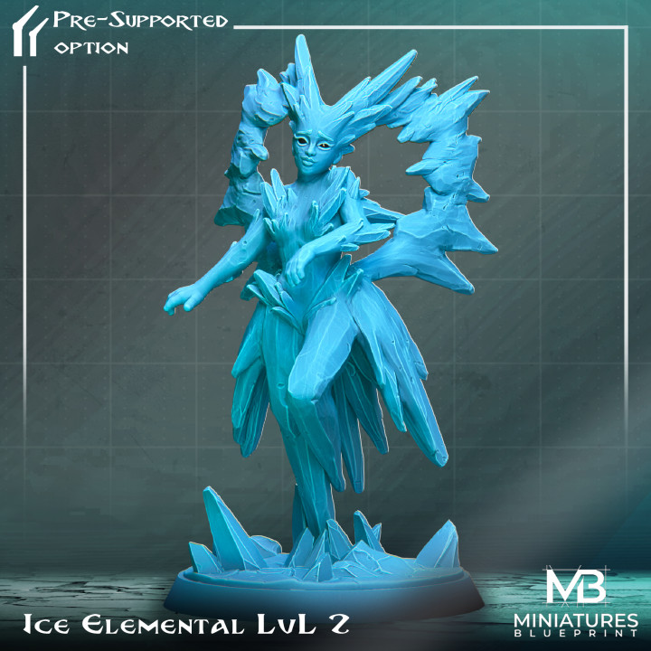 3D Printable Ice Elementals PACK by Miniatures Blueprint