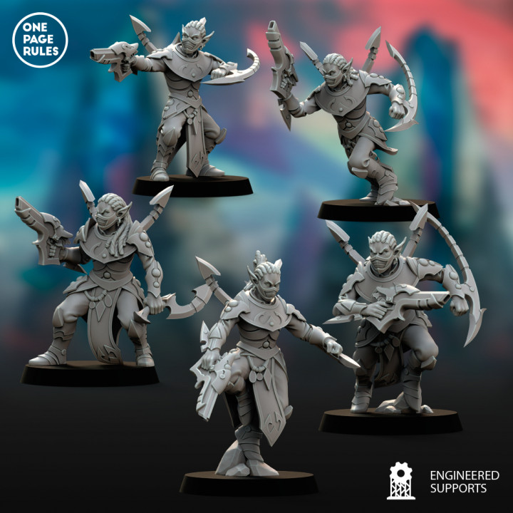 3D Printable Stingers - High Elf Fleets by One Page Rules