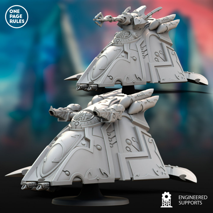 3D Printable Anti-Gravity Tank - High Elf Fleets by One Page Rules