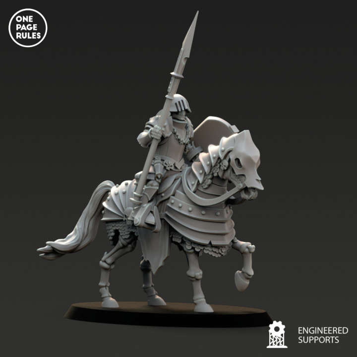 3D Printable Skeleton Knights - Vampiric Undead by One Page Rules