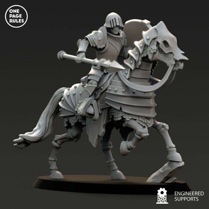 3D Printable Skeleton Knights - Vampiric Undead by One Page Rules