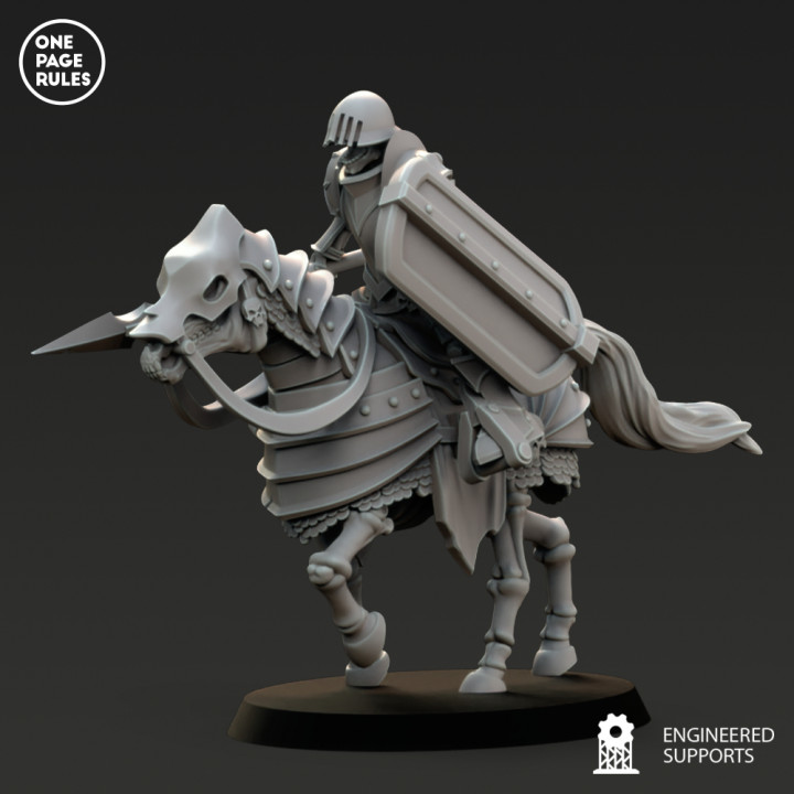 3D Printable Skeleton Knights - Vampiric Undead by One Page Rules