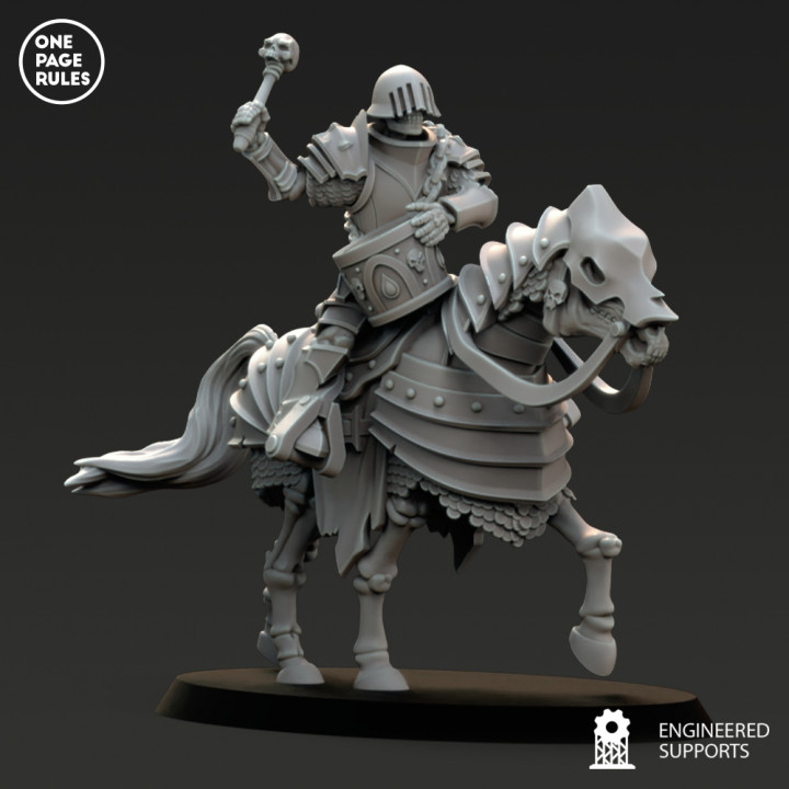 3D Printable Skeleton Knights - Vampiric Undead by One Page Rules