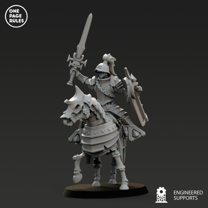 3D Printable Skeleton Knights - Vampiric Undead by One Page Rules