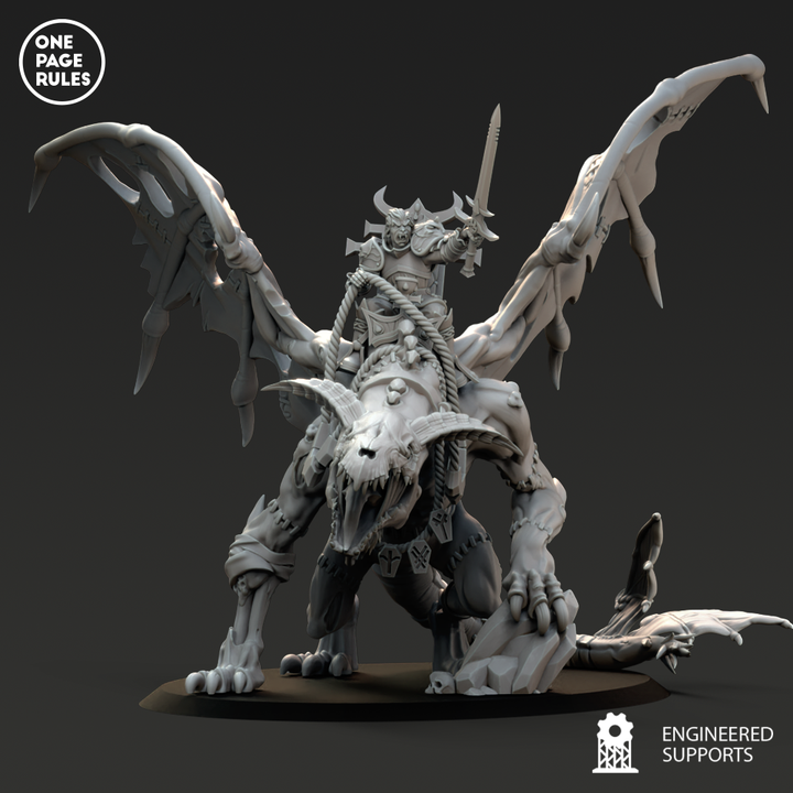 3D Printable Vampire Master on Zombie Dragon - Vampiric Undead by One ...