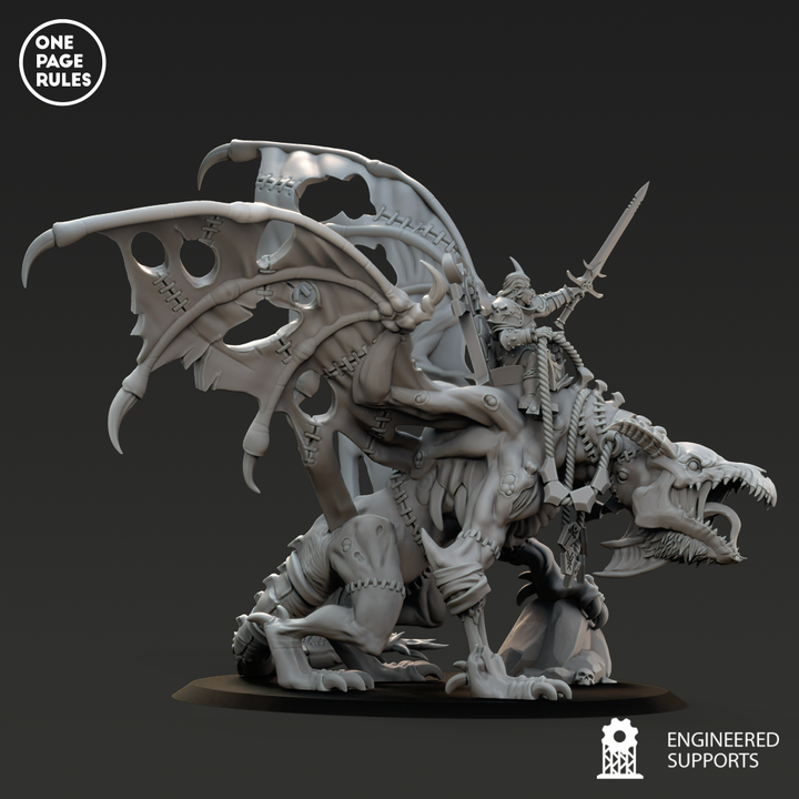 3D Printable Vampire Master on Zombie Dragon - Vampiric Undead by One ...