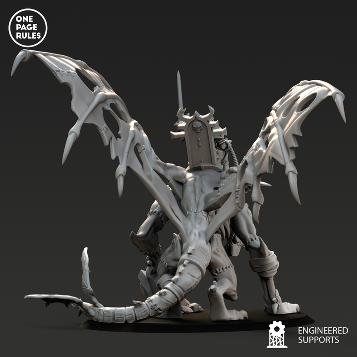 3D Printable Vampire Master on Zombie Dragon - Vampiric Undead by One ...