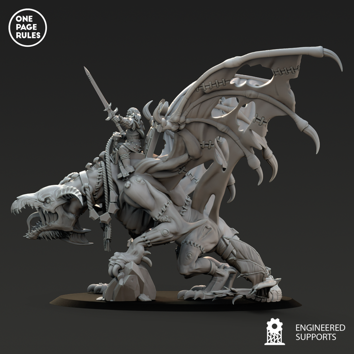 3D Printable Vampire Master on Zombie Dragon - Vampiric Undead by One ...