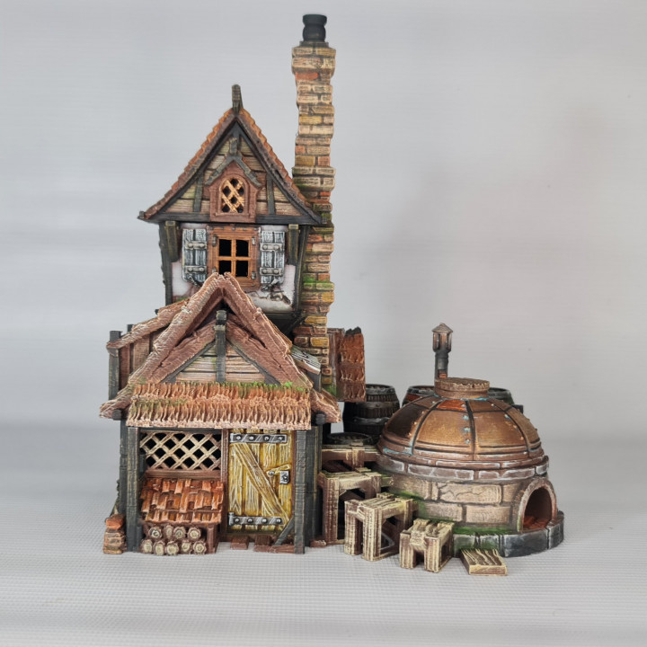3D Printable Blackthorn Distillery - Medieval Town Set by Adrian