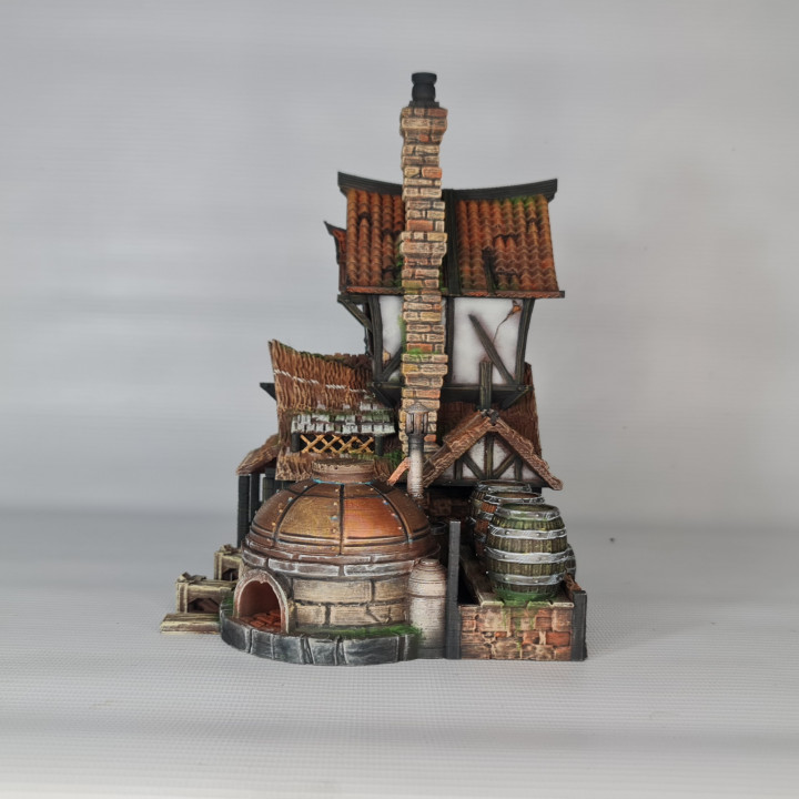 3D Printable Blackthorn Distillery - Medieval Town Set by Adrian