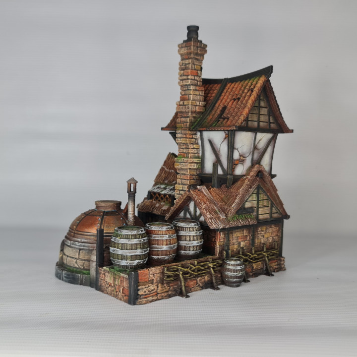 3D Printable Blackthorn Distillery - Medieval Town Set by Adrian