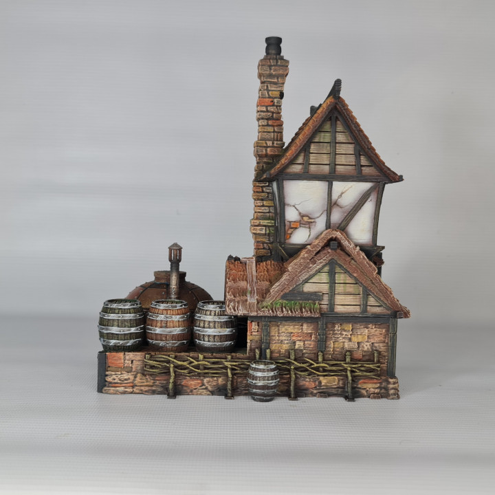 3D Printable Blackthorn Distillery - Medieval Town Set by Adrian
