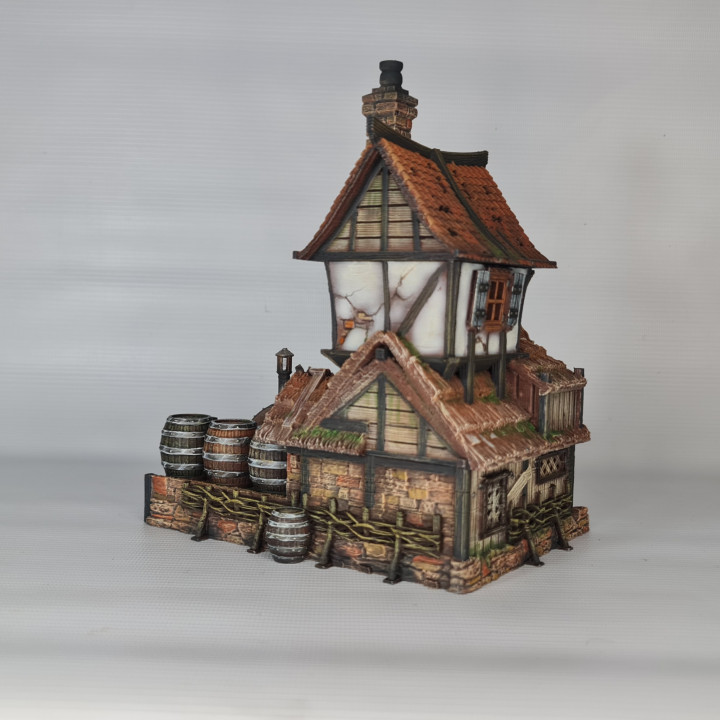 3D Printable Blackthorn Distillery - Medieval Town Set by Adrian