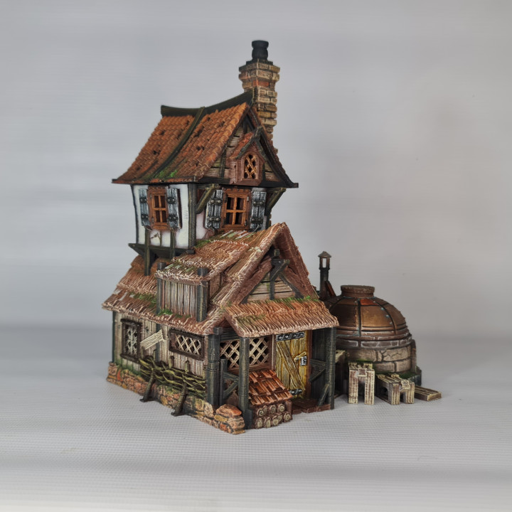 3D Printable Blackthorn Distillery - Medieval Town Set by Adrian