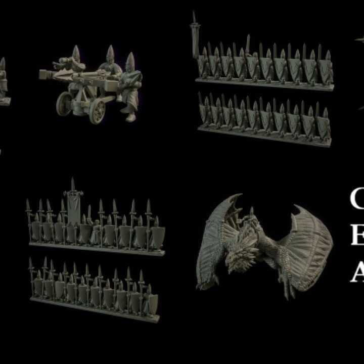 3D Printable Complete Elven Army - Mighty Epic Wars by Mighty Epic Wars