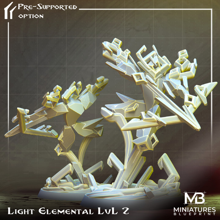 3D Printable Light Elementals PACK by Miniatures Blueprint