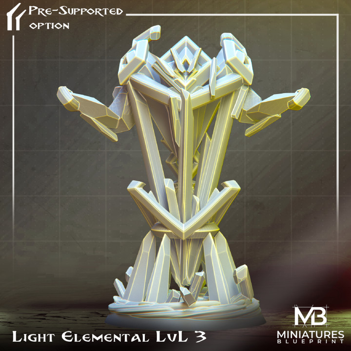 3D Printable Light Elementals PACK by Miniatures Blueprint