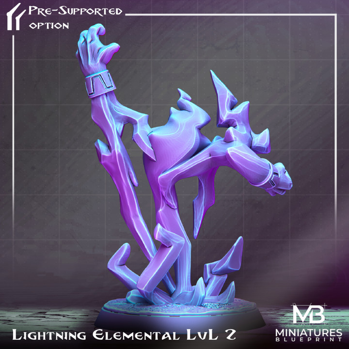 3D Printable Lightning Elemental PACK by Miniatures Blueprint