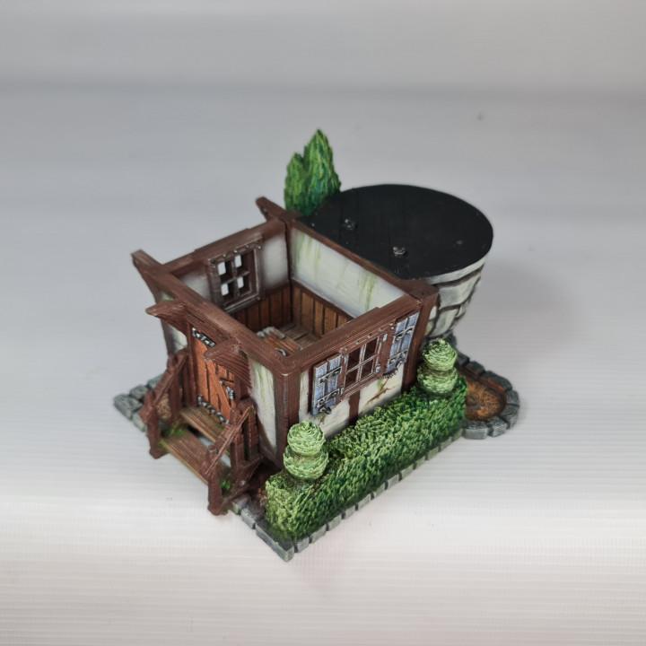3D Printable Peppermill Cottage - Medieval Town Set by Adrian