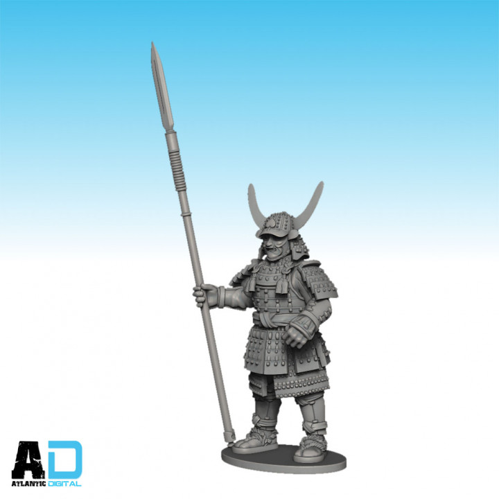 3D Printable Samurai (2) - Yari Samurai by Wargames Atlantic