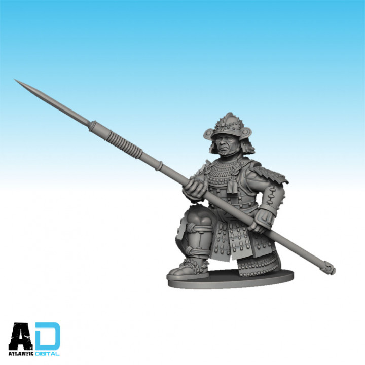 3D Printable Samurai (2) - Yari Samurai by Wargames Atlantic