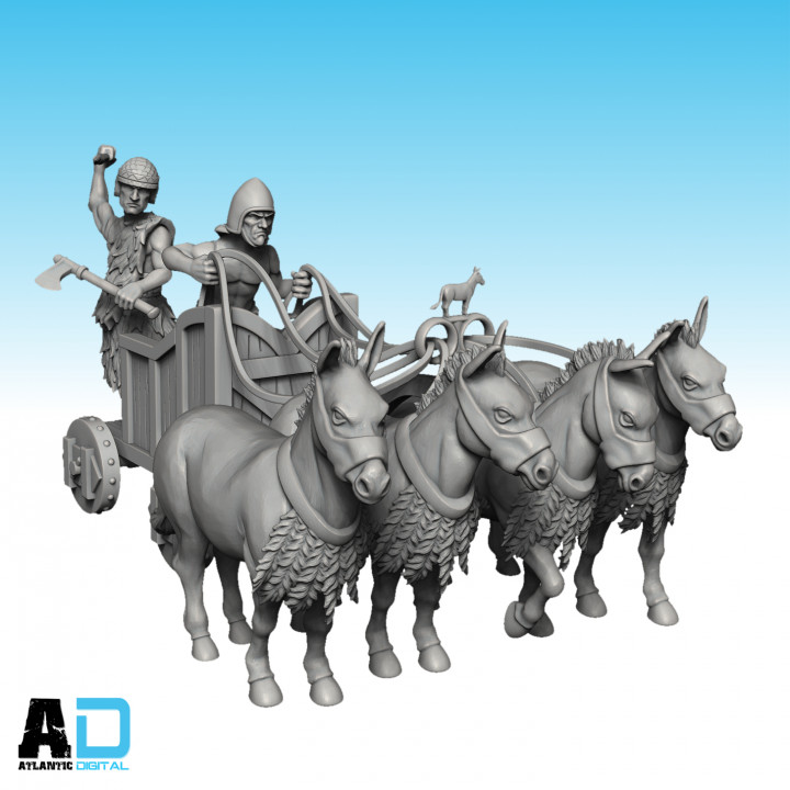 3D Printable War Cart of Sumer by Wargames Atlantic