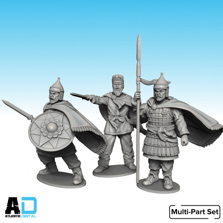 3D Printable King Odenathus and Guards by Wargames Atlantic