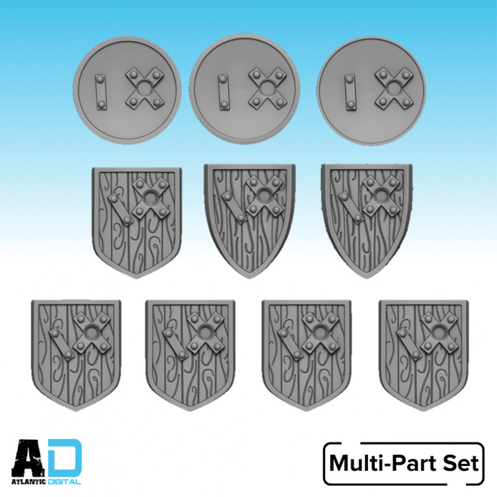 3D Printable Heraldric Shields by Wargames Atlantic