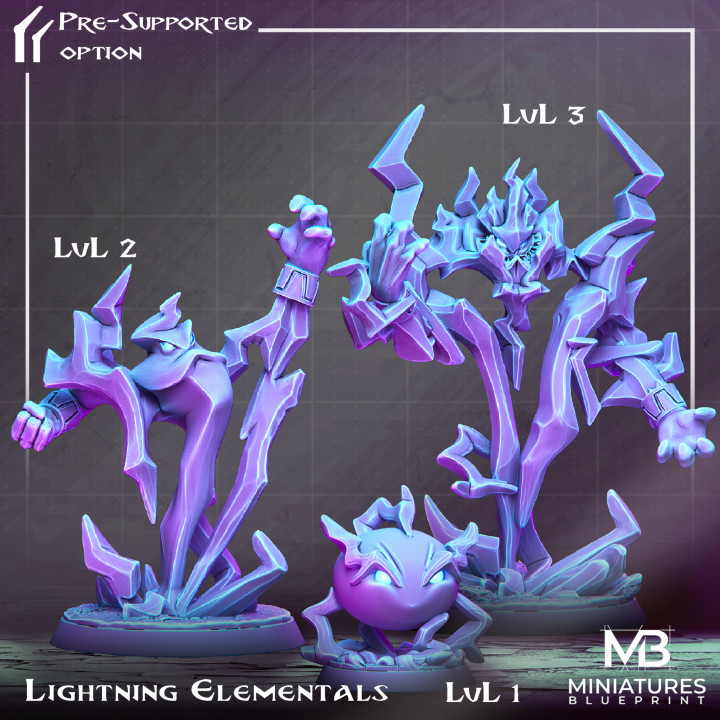 3D Printable Elementals V2- May 2024 release by Miniatures Blueprint