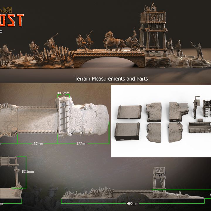 3D Printable May 2024 Release - Eastling Outpost Diorama by Papel 3D