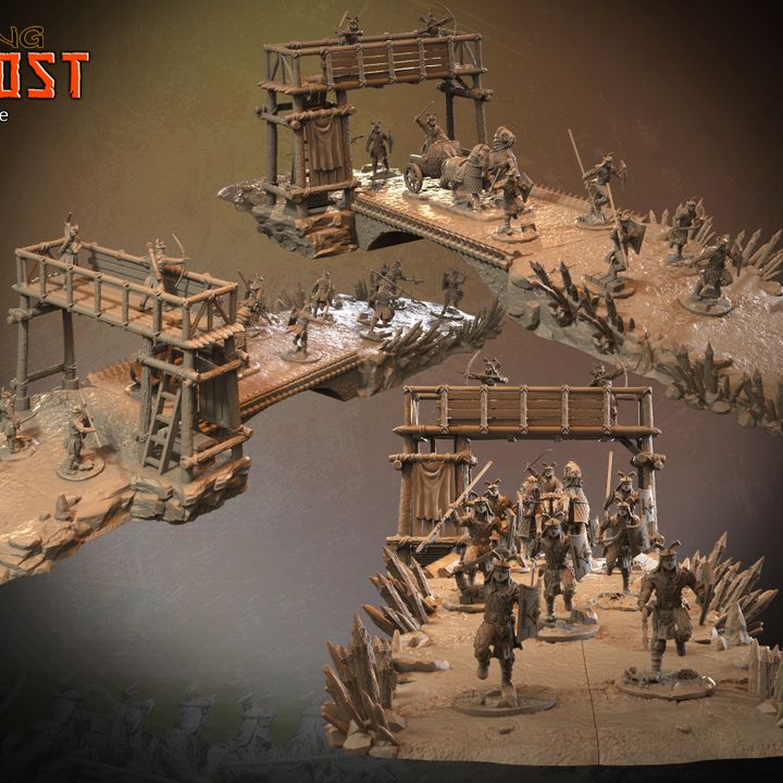 3D Printable May 2024 Release - Eastling Outpost Diorama by Papel 3D