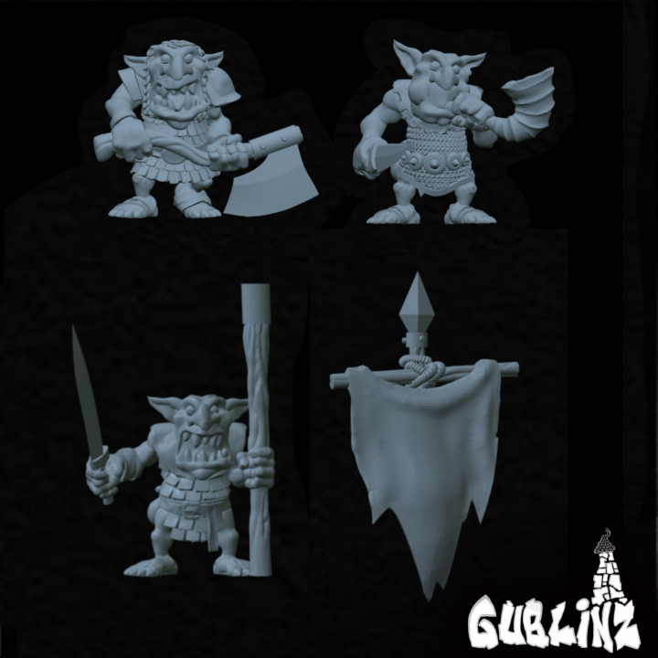 3D Printable Goblin Command Group by Gublinz