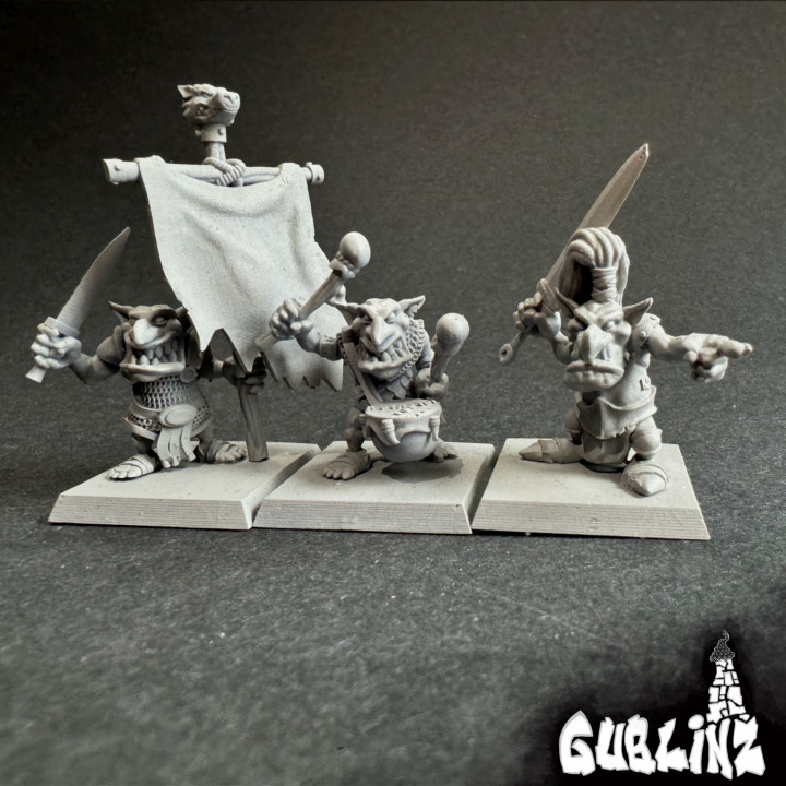 3D Printable Goblin Command Group 2 by Gublinz