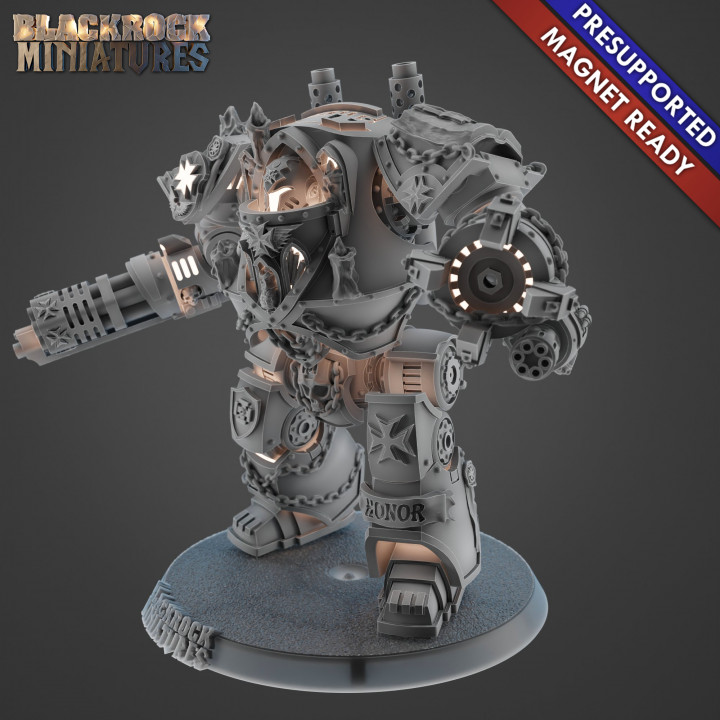 3D Printable Warborn Warden of the Darkest Order by Blackrock Miniatures