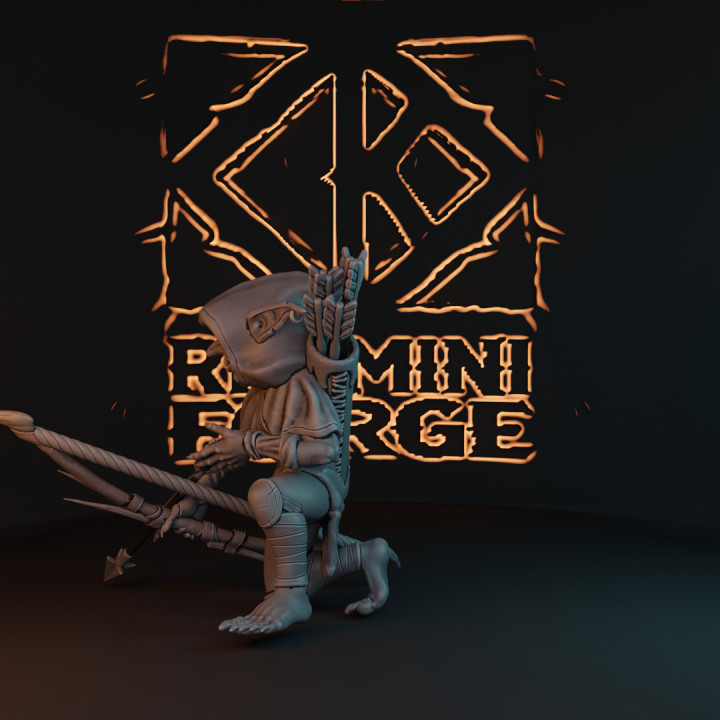 3D Printable Goblin Archer - Ginko Minis by RPGMINIFORGE